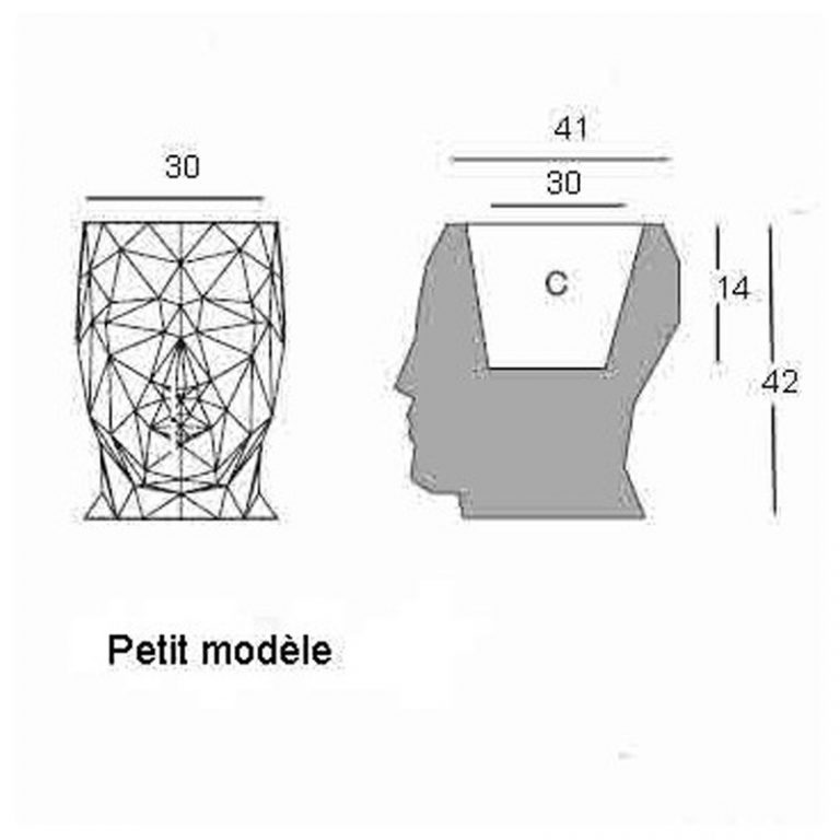 Jäänõu "Ilus poiss" H42cm, must - Different peomööbli rent